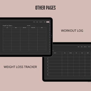 Dark Mode Digital Planner Undated, for Goodnotes, Ipad, Notability ...