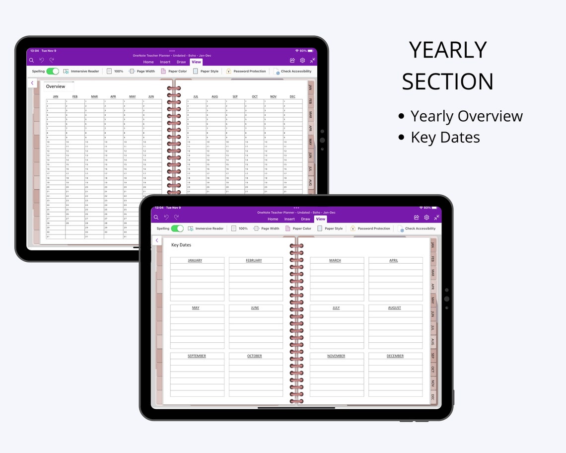 Onenote Teacher Planner Weekly Lesson Planner Undated - Etsy
