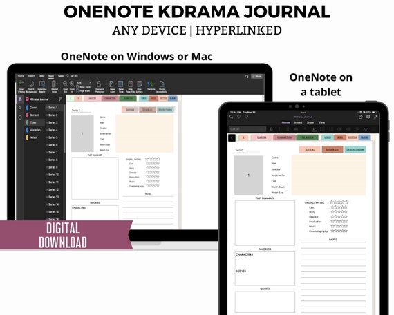 Onenote Journal Digital K-drama Journal Kdrama Journal - Etsy