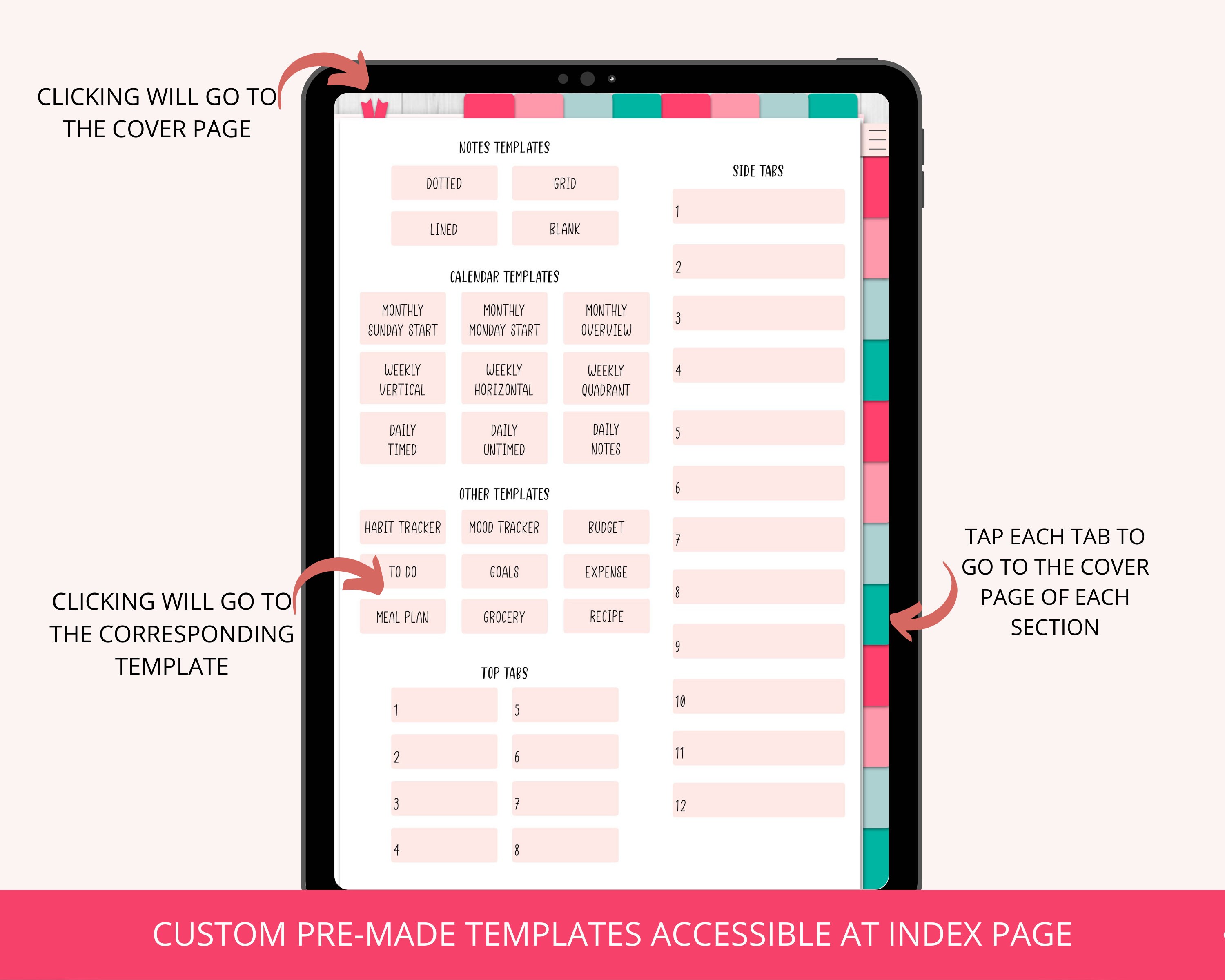 Digital Notebook Goodnotes Digital Notebook With Tabs - Etsy
