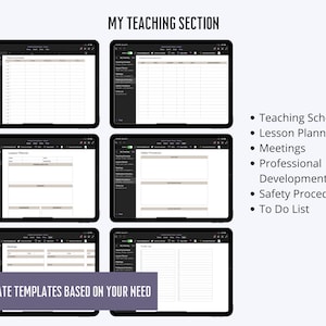 Onenote Teacher Planner, Undated Teacher Planner, Weekly Daily Planner ...