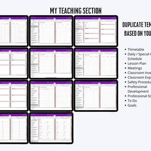 Onenote Teacher Planner, Undated Teacher Planner, Weekly Lesson Planner ...