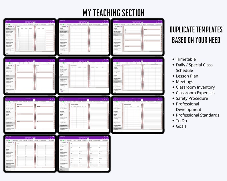 Onenote Teacher Planner, Undated Teacher Planner, Weekly Lesson Planner ...