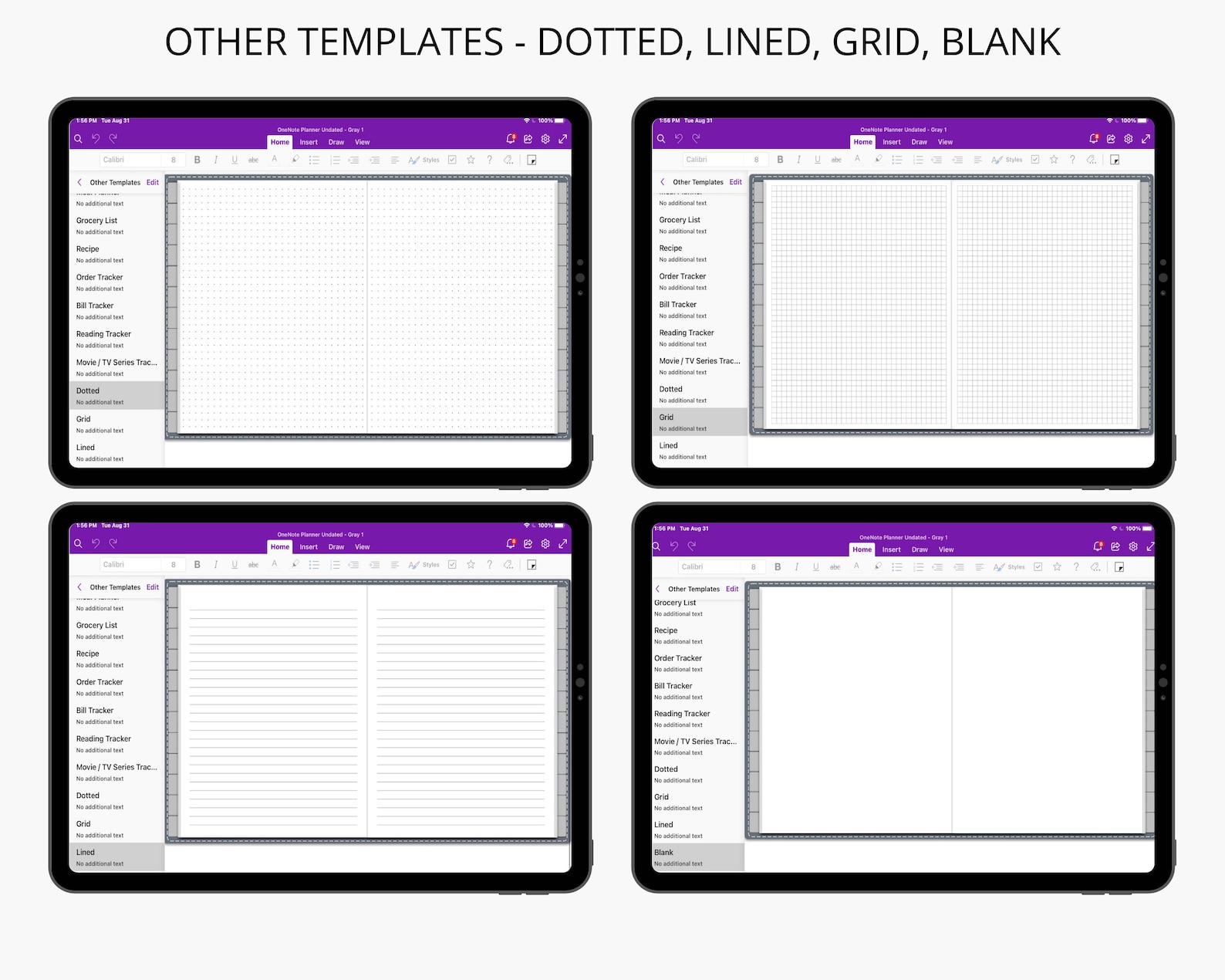 Onenote Digital Planner Undated Onenote Planner Daily Onenote - Etsy Canada