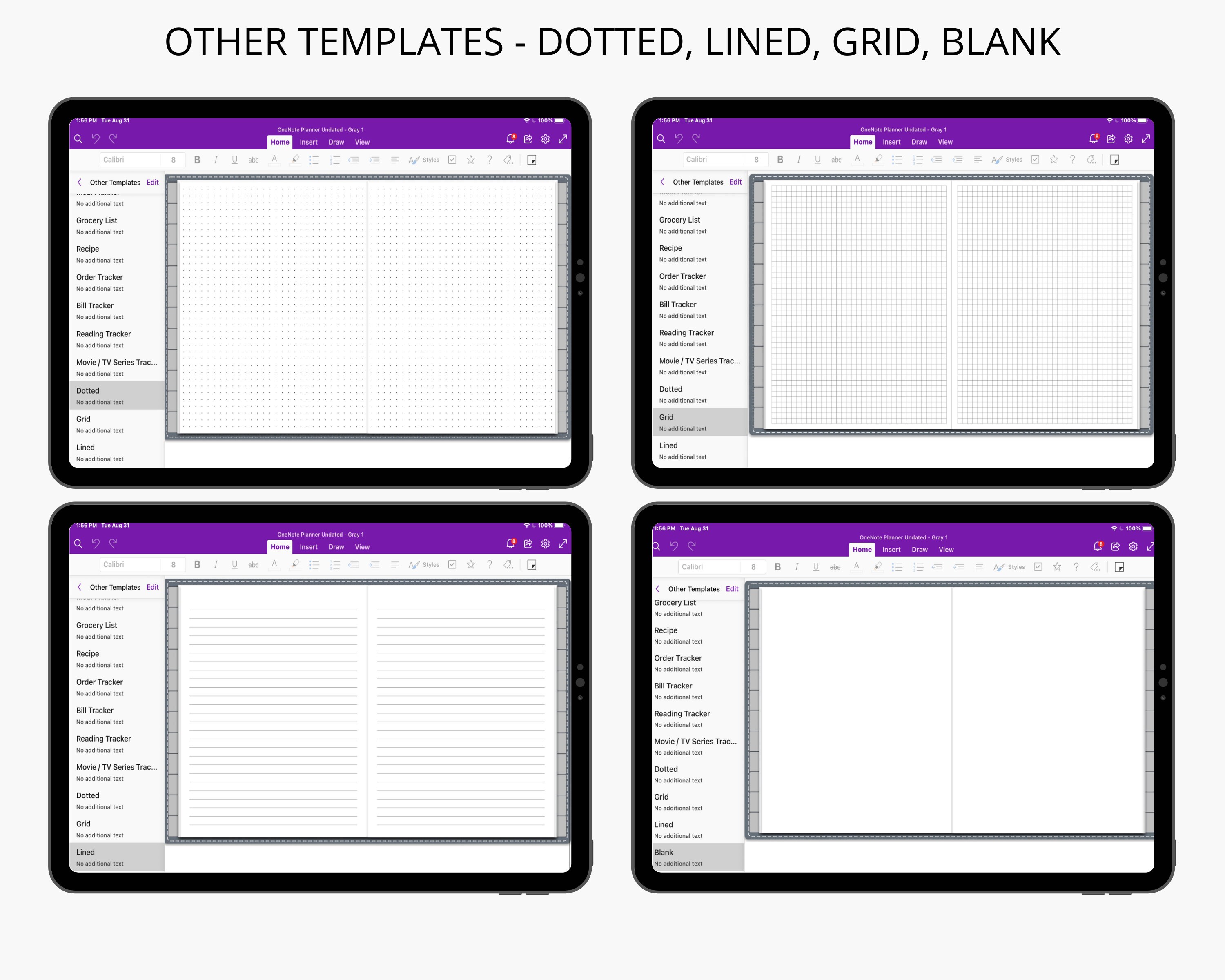 Onenote Digital Planner Undated Onenote Planner Daily Onenote - Etsy Canada
