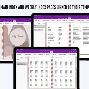Onenote Teacher Planner, Undated Teacher Planner, Weekly Lesson Planner ...