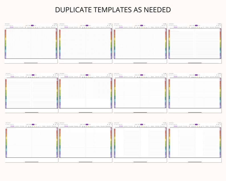 Onenote Notebook Onenote Notes Template Onenote Digital - Etsy