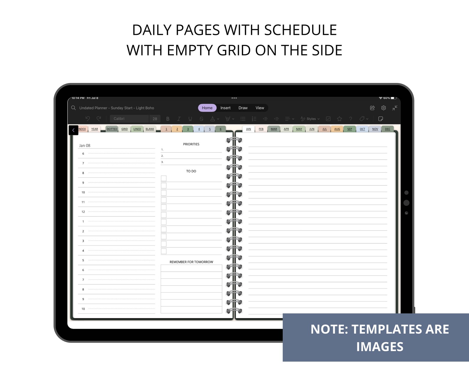 Onenote Planner Undated Onenote Digital Planner Template - Etsy
