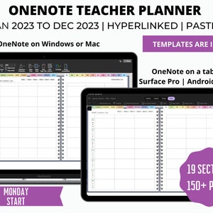 Onenote Teacher Planner Onenote School Planner January Start - Etsy