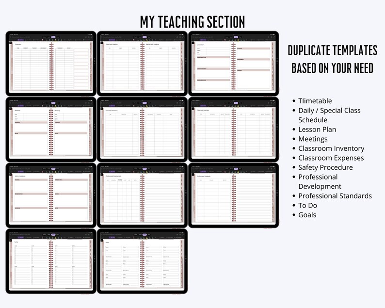 Onenote Teacher Planner Onenote School Planner January Start Etsy