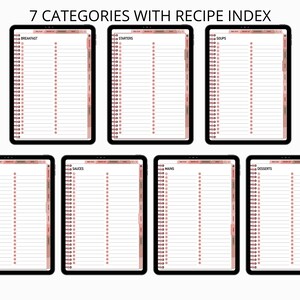 Digital Recipe Book Goodnotes, Notability, Digital Recipe Planner ...