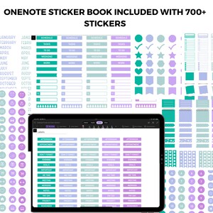 Onenote Notebook Digital, Onenote Notes Template Android, Onenote iPad ...