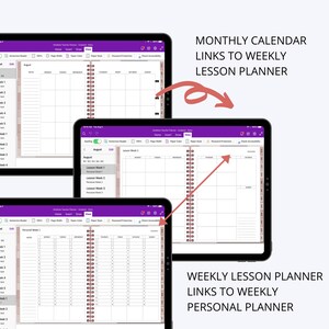 Onenote Teacher Planner, Undated Teacher Planner, Weekly Lesson Planner ...