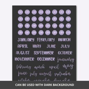 Digital Planner Stickers, Precropped Goodnotes Stickers, Dates Days ...