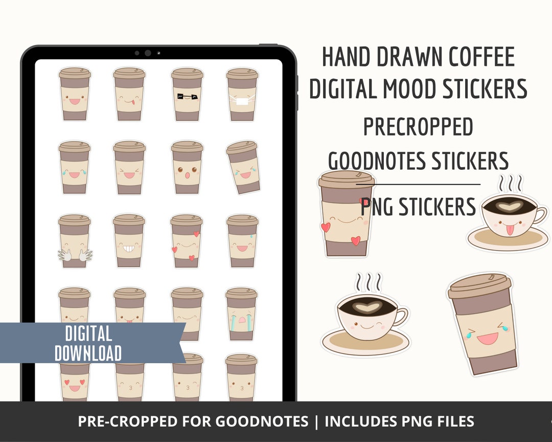 Goodnotes Digital Stickers, Precropped Planner Stickers, PNG Stickers ...