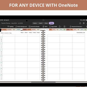 Onenote Teacher Planner Aug 2024 - Jul 2025, Weekly Lesson Planner ...