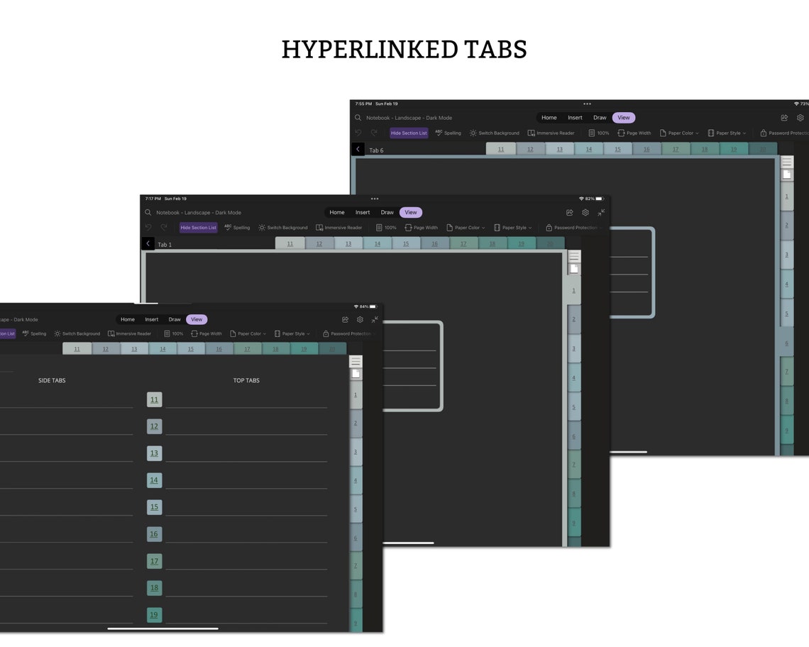 Onenote Digital Notebook, Onenote Notebook Template, Onenote Journal ...