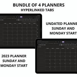 Onenote Digital Planner Bundle Dark Mode 2023 Dark Mode - Etsy