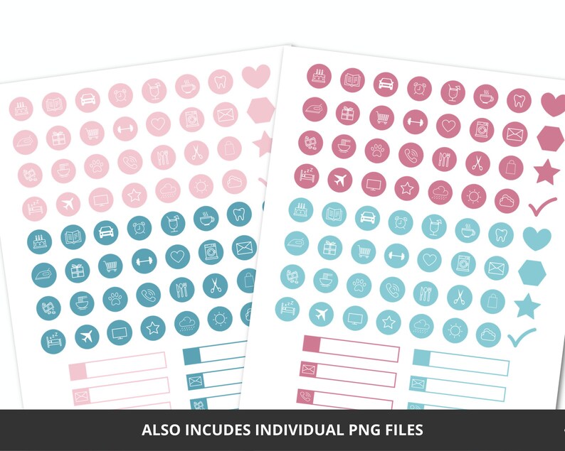 Digital Stickers Goodnotes Dates Days Months PNG Stickers - Etsy