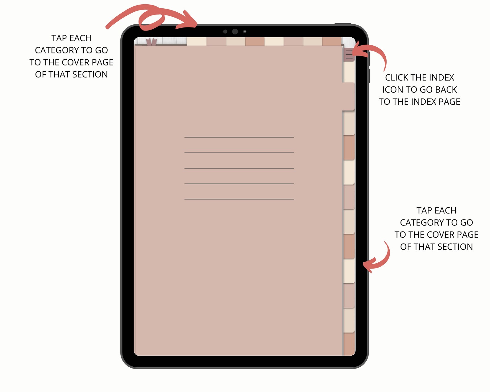 Digital Notebook Goodnotes Digital Notebook With Tabs - Etsy