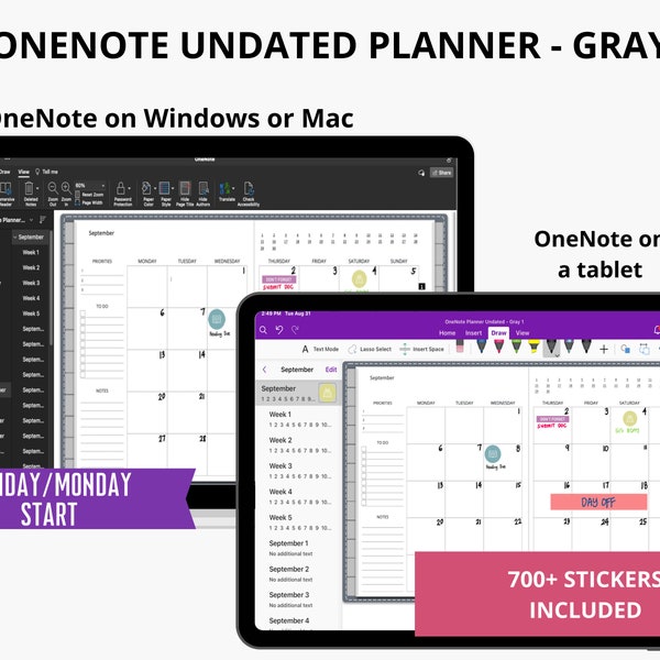 One Note Template for Work - Etsy
