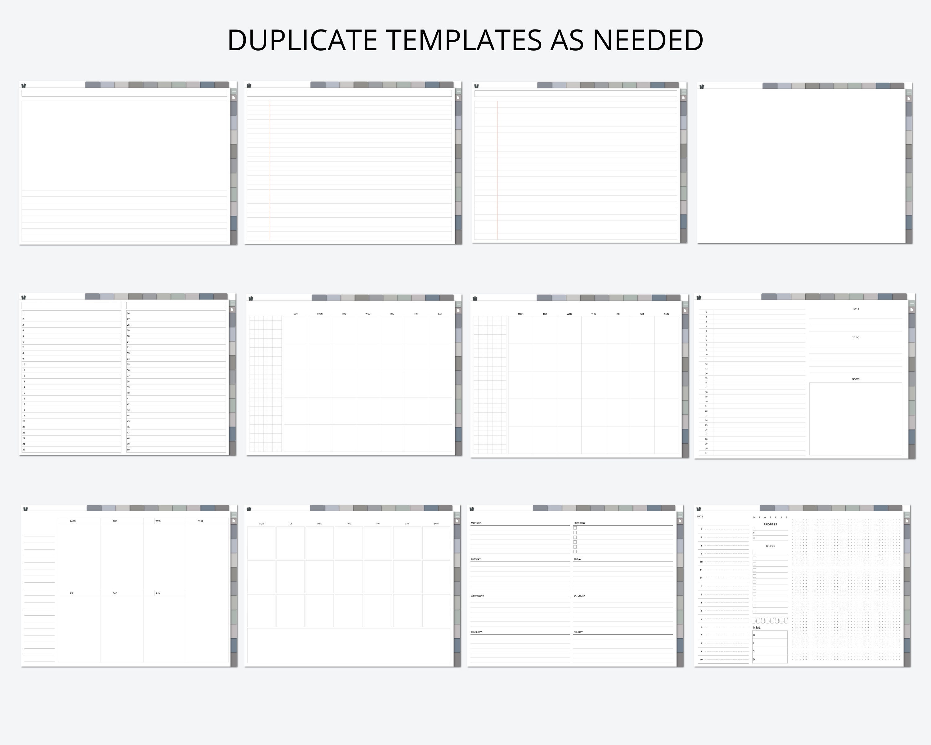 Digital Notebook Goodnotes Digital Notebook Landscape - Etsy