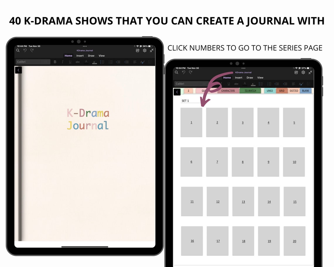 Onenote Journal Digital K-drama Journal Kdrama Journal - Etsy