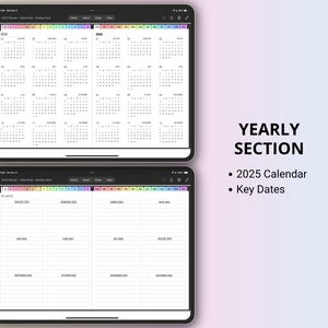 2025 Onenote Weekly Planner, Dated Digital Organizer With Hyperlinked ...