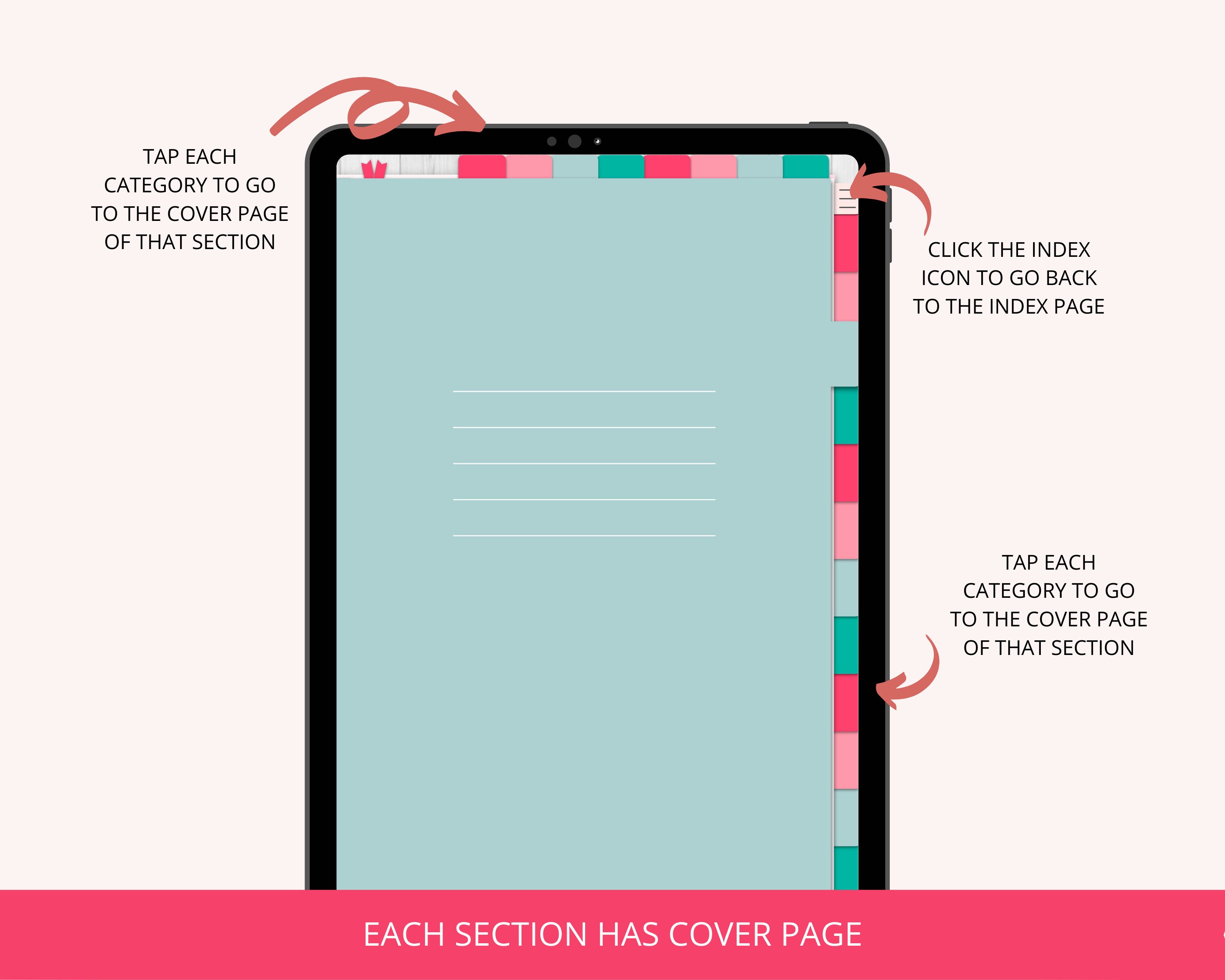 Digital Notebook Goodnotes Digital Notebook With Tabs - Etsy