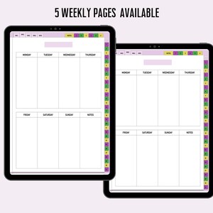 One Month Digital Planner Undated, Goodnotes Planner, Notability ...