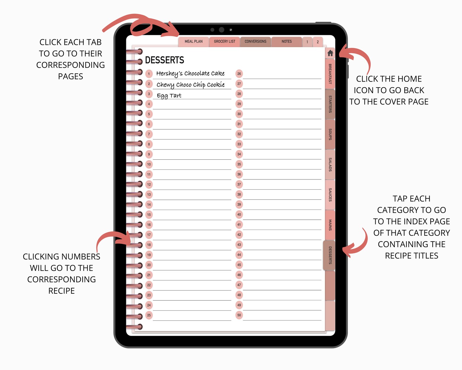 Digital Recipe Book Goodnotes, Notability, Digital Recipe Planner ...