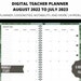 Digital Teacher Planner August Start Teacher Digital Planner - Etsy