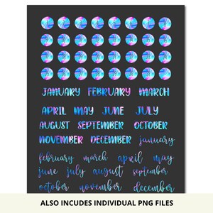 Digital Planner Stickers, Precropped Goodnotes Stickers, Dates Days ...