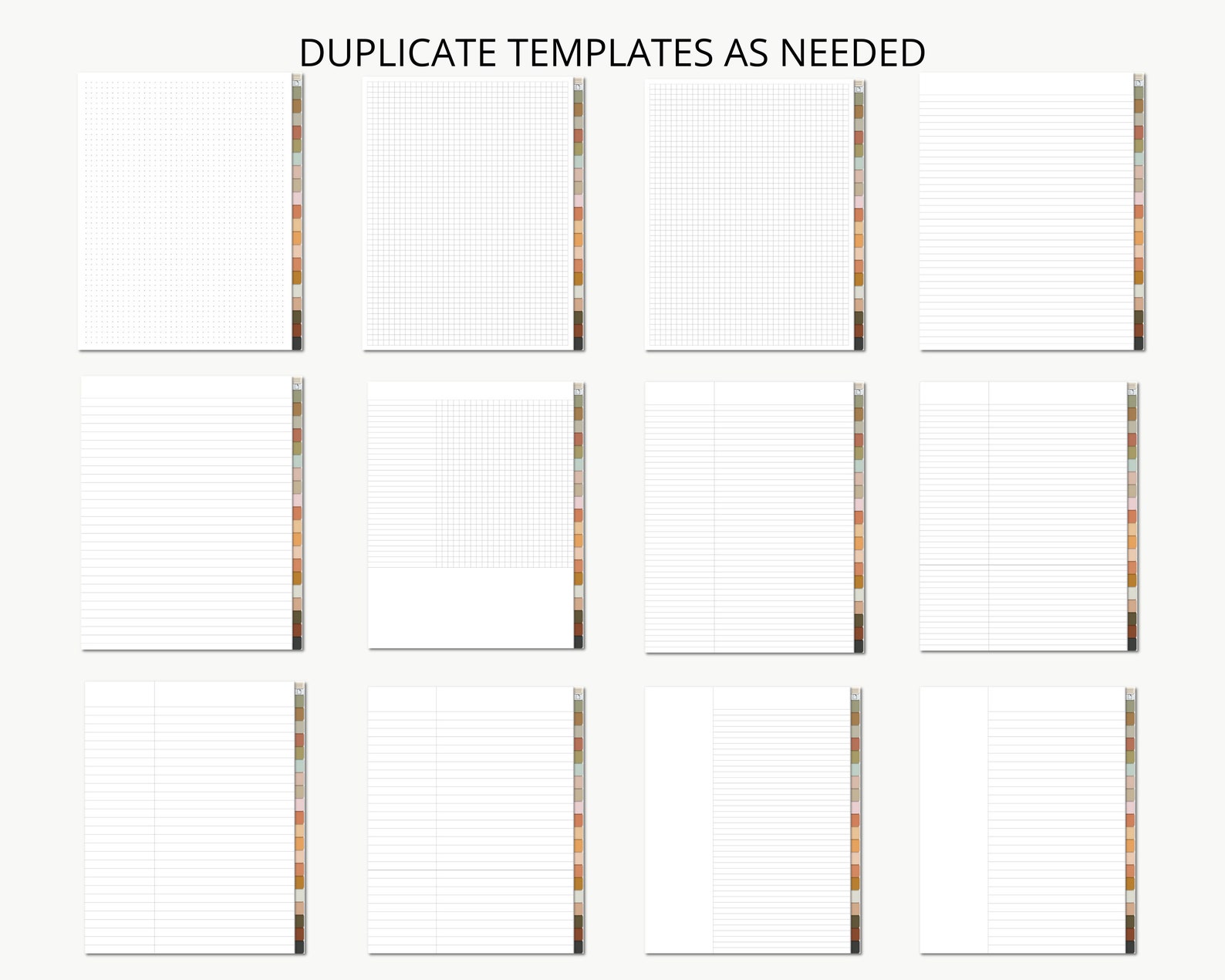 Digital Notebook With Tabs Digital Notebook Goodnotes - Etsy