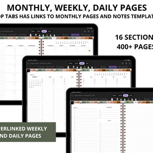Onenote Undated Digital Planner, Onenote Planner Undated, Onenote ...