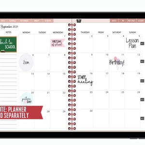 Teacher Digital Planner Stickers, Academic Planner Stickers, Goodnotes ...