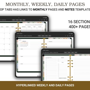 2025 Onenote Planner, Surface Pro Digital Planner, Realistic Themed ...