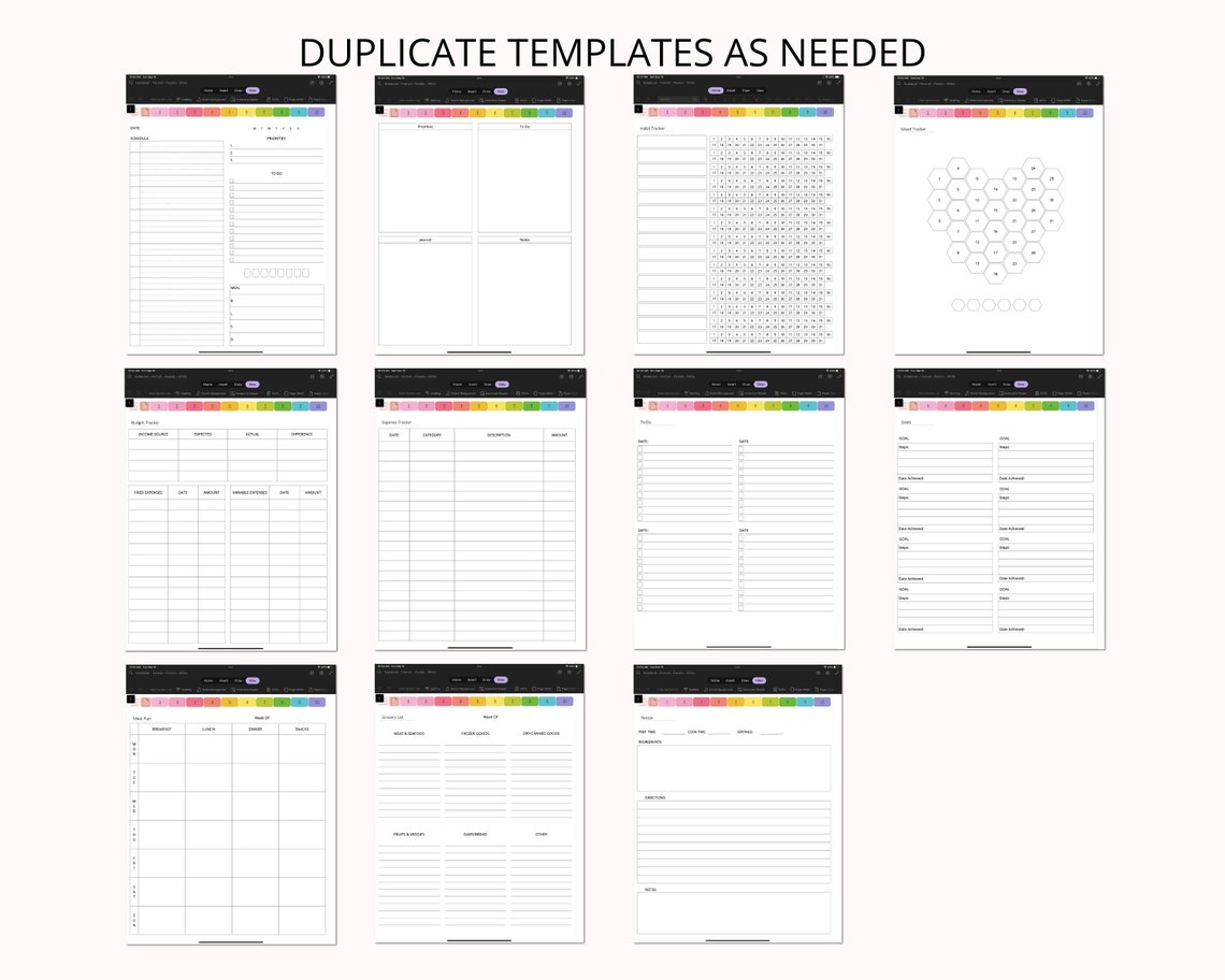 Onenote Notebook Portrait Onenote Notes Template Onenote - Etsy