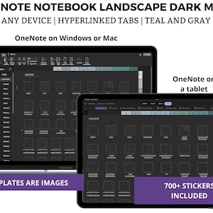 Onenote Digital Notebook, Onenote Notebook Template, Onenote Journal ...