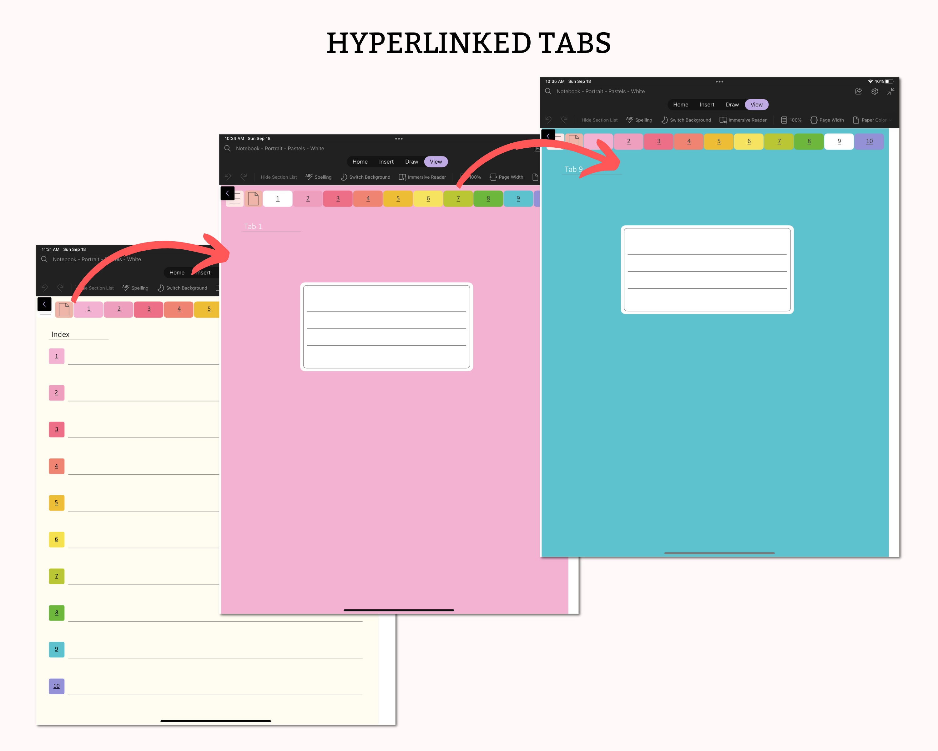 Onenote Notebook Portrait Onenote Notes Template Onenote - Etsy