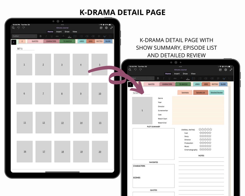 Onenote Journal Digital K-drama Journal Kdrama Journal - Etsy