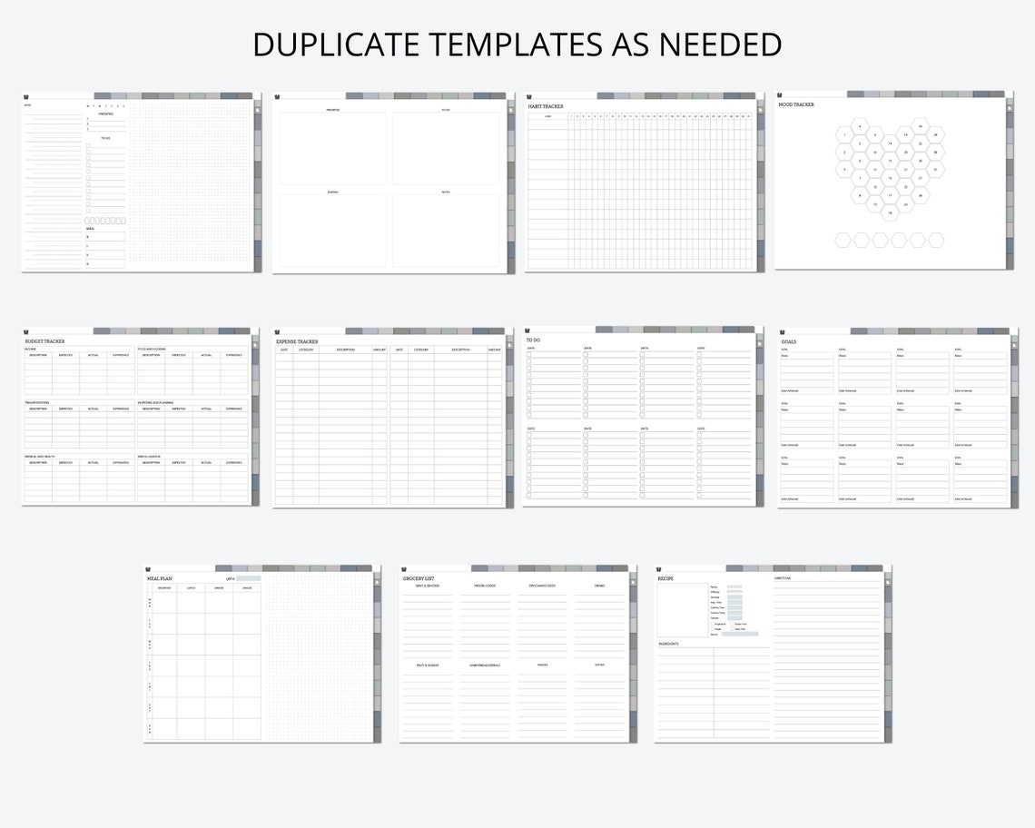 Digital Notebook Goodnotes Digital Notebook Landscape - Etsy