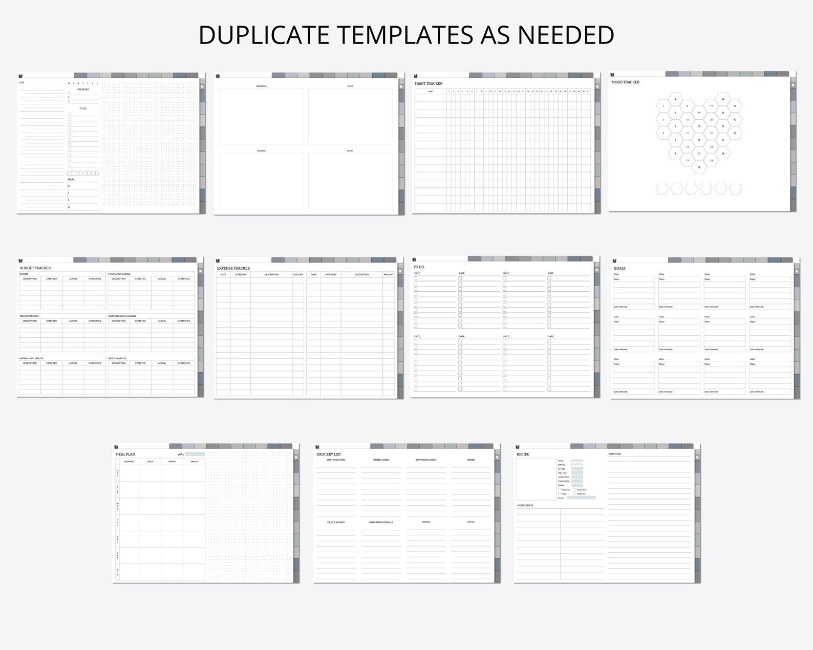Digital Notebook Goodnotes, Digital Notebook Landscape, Digital ...