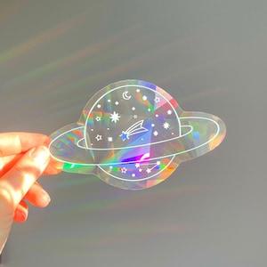 Saturn Planet Suncatcher Sticker Window Decal, Astrology Sun Catcher ...