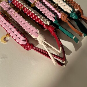 Miu Miu Inspired Faux Leather Keychain Braided Bag Charm Scoubidou Key ...