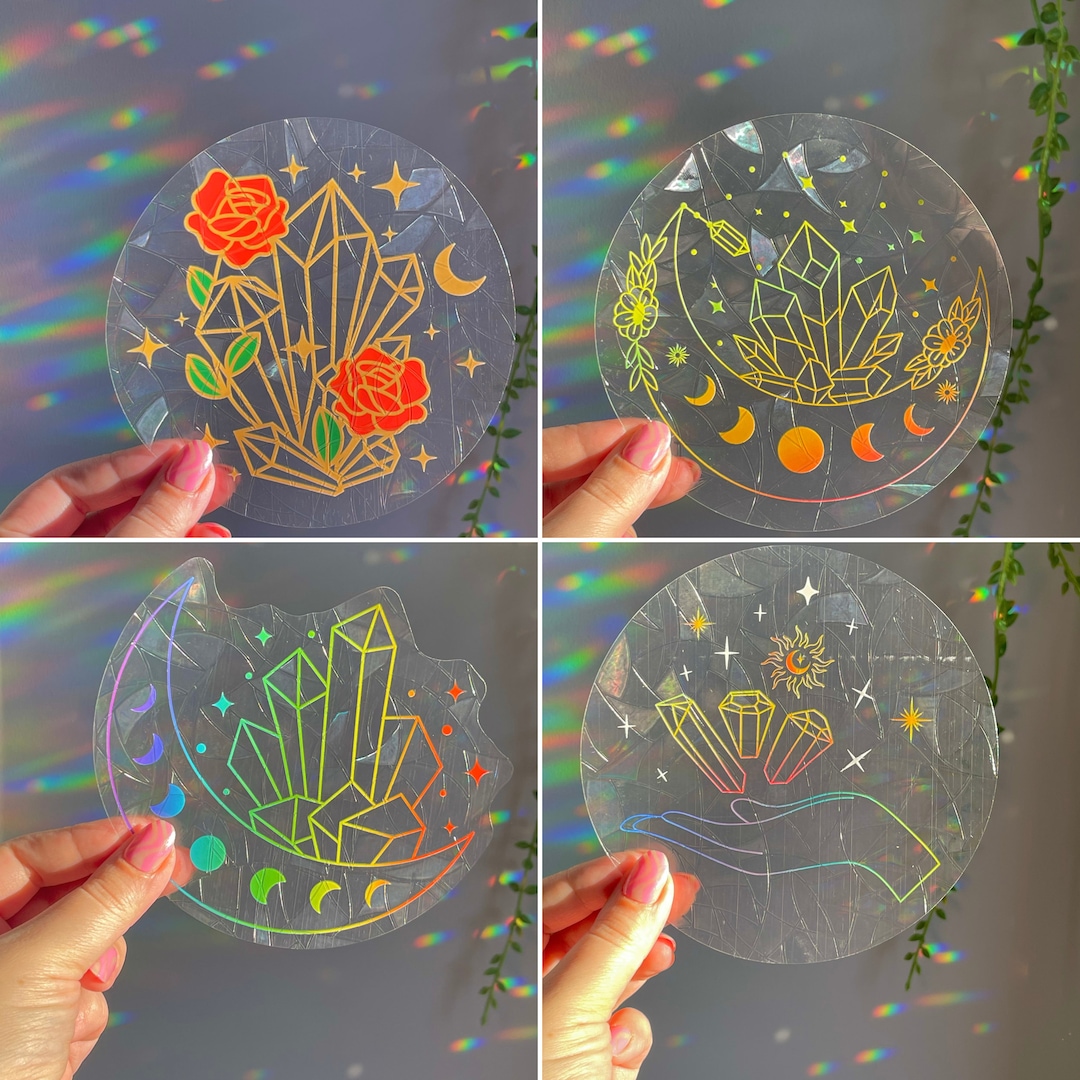 Celestial Suncatcher Sticker Crystal Suncatcher Sticker - Etsy