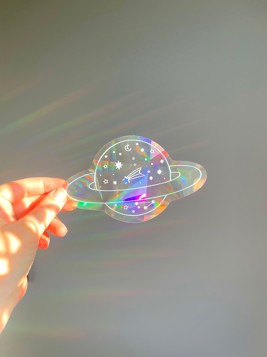 Saturn Planet Suncatcher Sticker Window Decal, Astrology Sun Catcher ...
