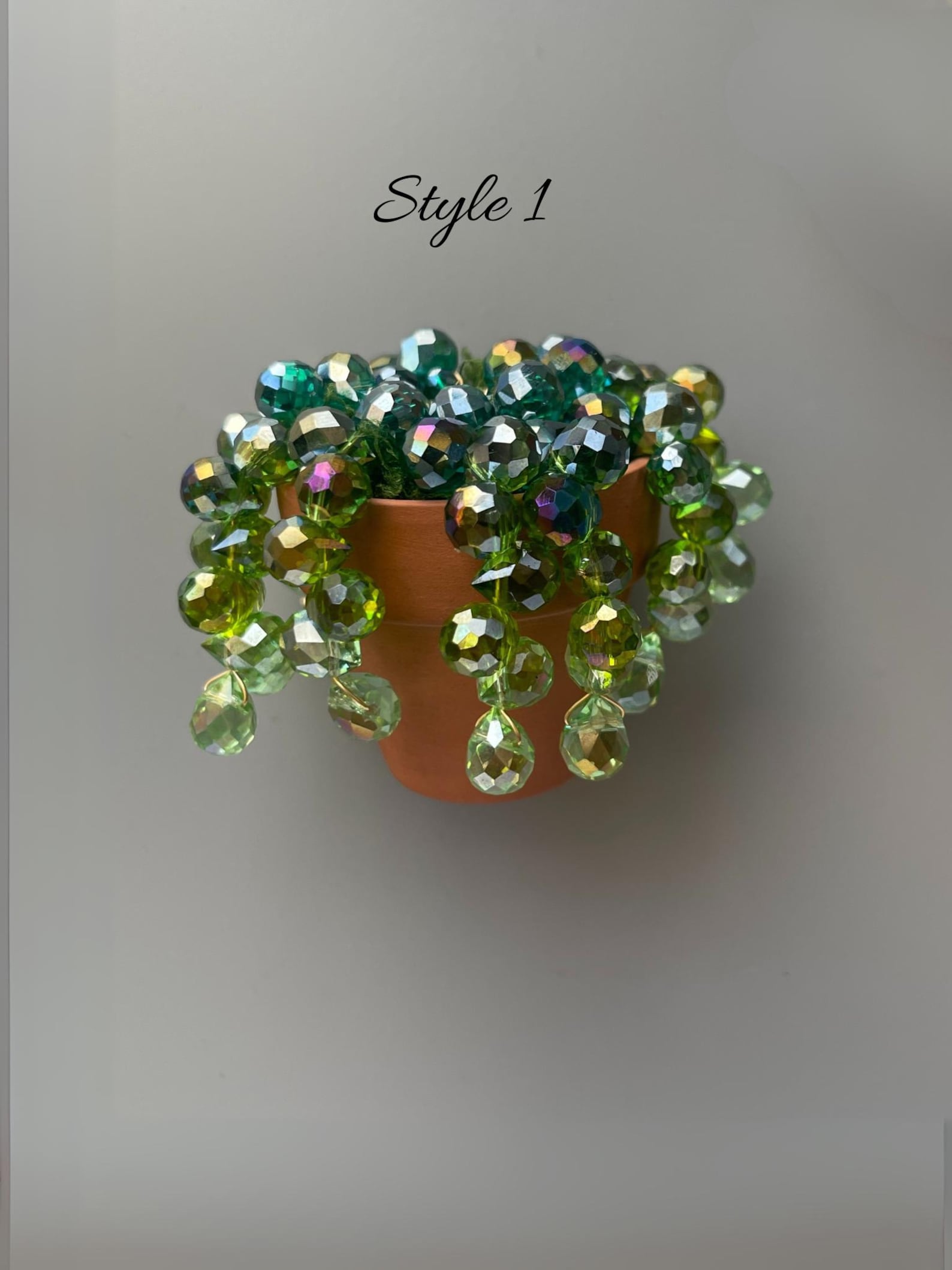 Beaded Plant Fridge Magnet Terracotta Potted Plant Magnets, Crystal ...