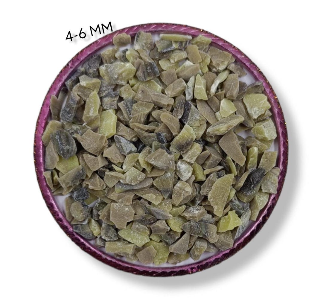 Crushed Natural Serpentine Gemstone Coarse 4-6 MM Serpentine Gemstone ...