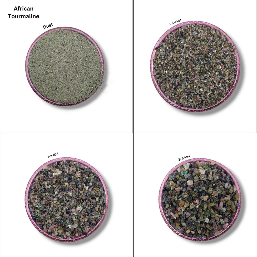 Crushed African Tourmaline Coarse Stone Powder All Size Stone Healing ...